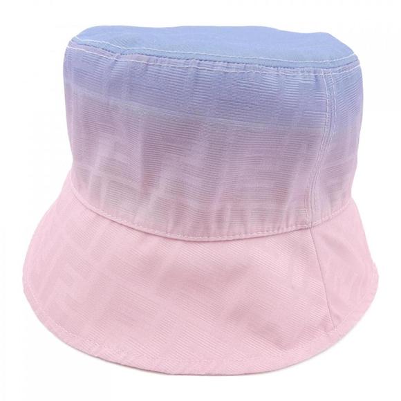 Fendi | Bags | Fendi Ff Logo Bucket Hat Pink Blue | Poshmark